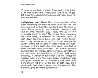 Quite Time With God | PDF