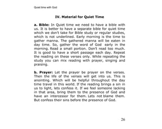 Quite Time With God | PDF