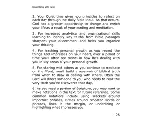 Quite Time With God | PDF