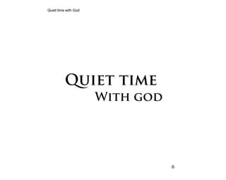 Quite Time With God | PDF