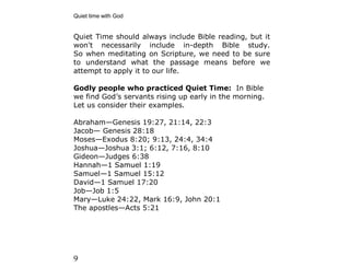 Quite Time With God | PDF