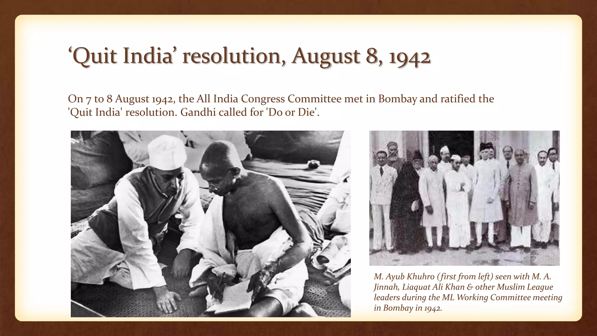Quit India Movement-1942 | PPTX