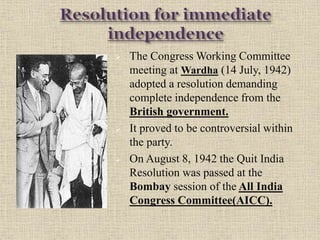 Quitindiamovement1942 140330094729-phpapp02 | PPTX