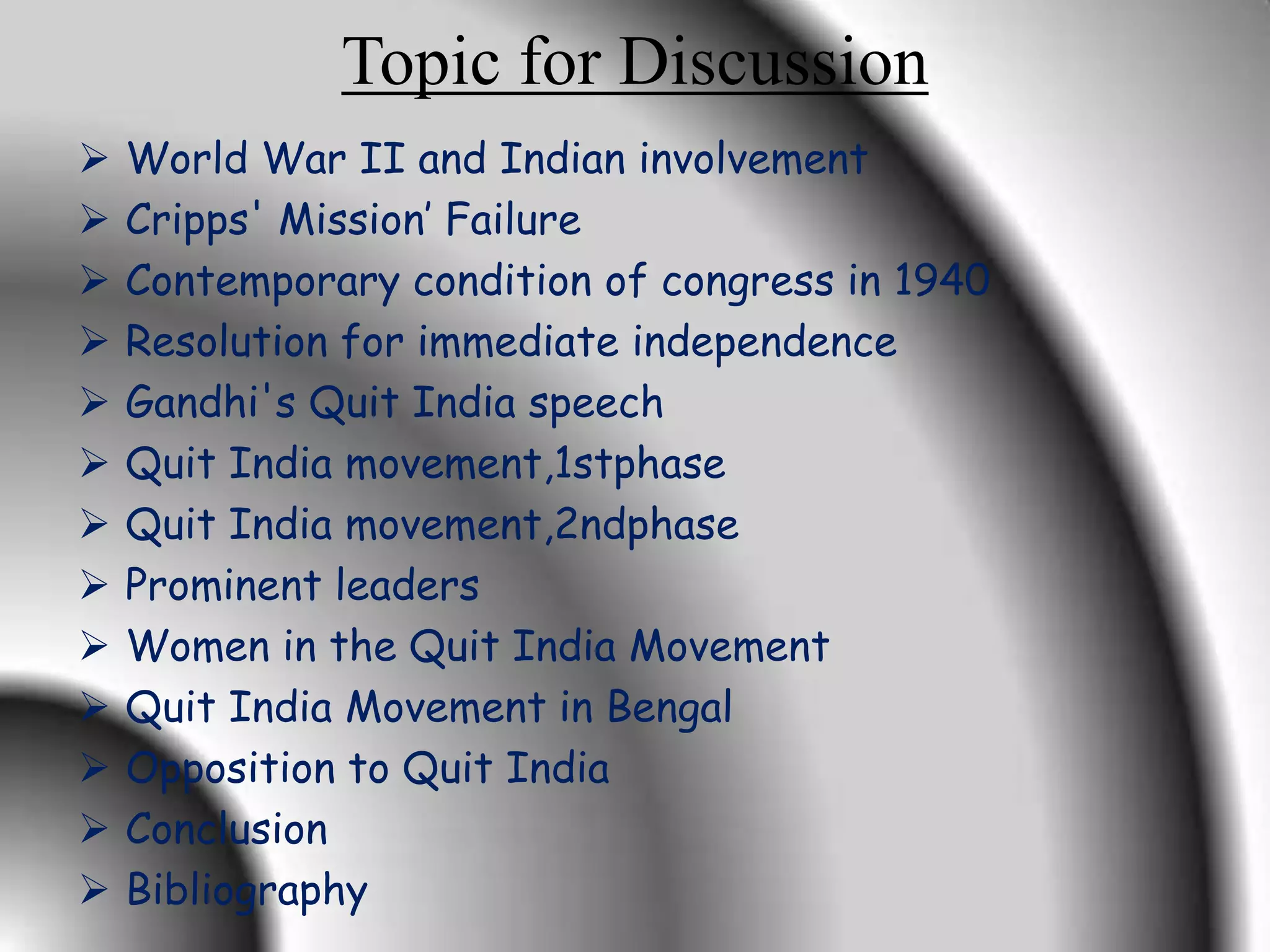 Quit india movement,1942 | PPTX