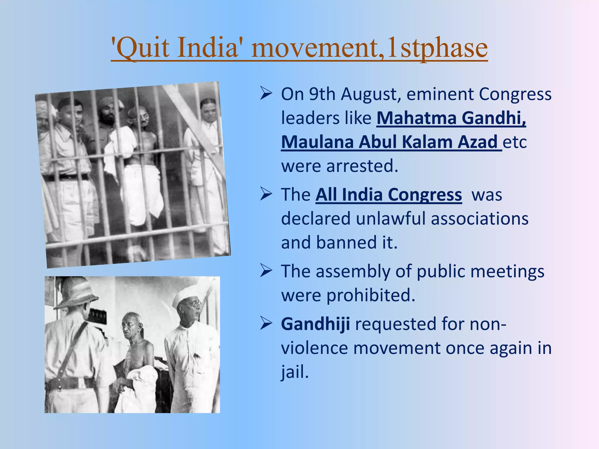 Quit india movement,1942 | PPTX