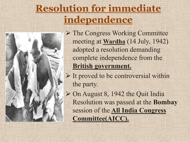Quit india movement,1942 | PPTX | Hinduism | Religion & Spirituality