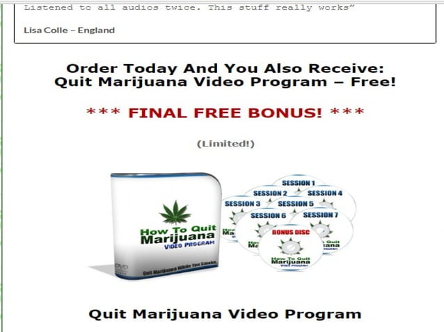 Quit marijuana the complete guide | PPT