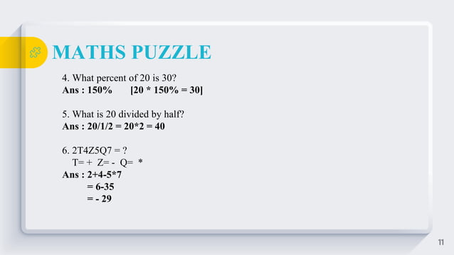 Mathsquiz -1.pptx | Puzzle Video Games | Video Game Genres