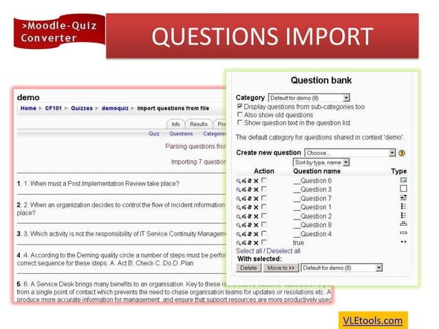 How to create quiz in Moodle