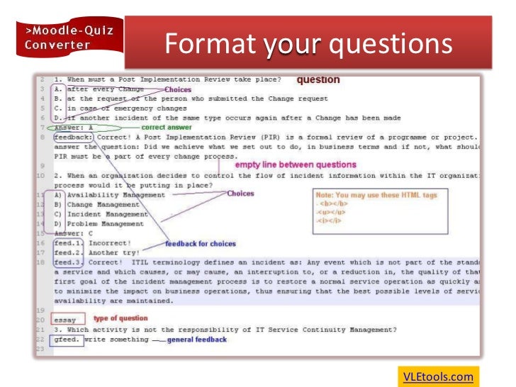How to create quiz in Moodle