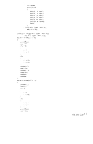 Quiz using C++ | PDF