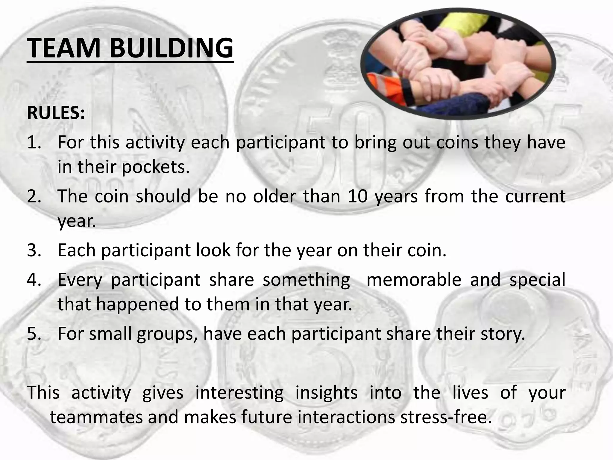 Team building and Emoticons Quiz | PPTX