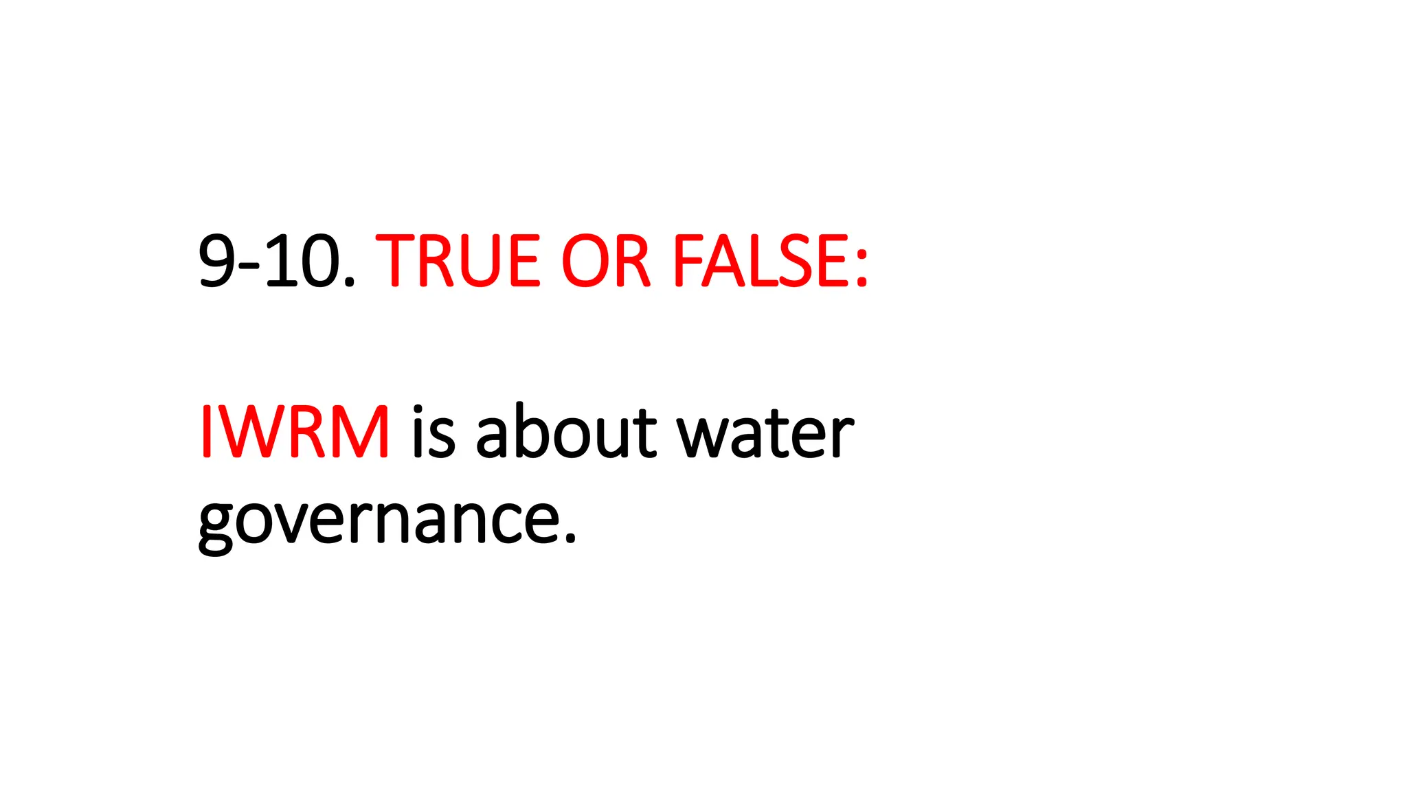 Quiz in Watershed and Water Management Resources | PPT
