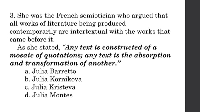 QUIZ-4-INTERTEXTUALITY.pdf2024- 2025by linhs | PPT