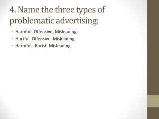 Quiz - Advertising Regulation | PPT
