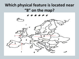 Europe Physical Features Map Quiz