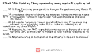 Quizzes of Grade 6 pupils for their first quarter | PDF