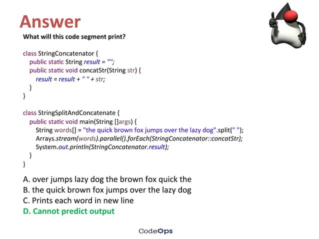 Java Concurrency - Quiz Questions | PPT