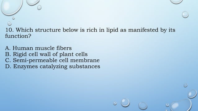 quiz - macromolecules of grade 11 senior high school | PPTX