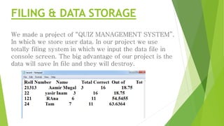 Quiz managment system | PPTX