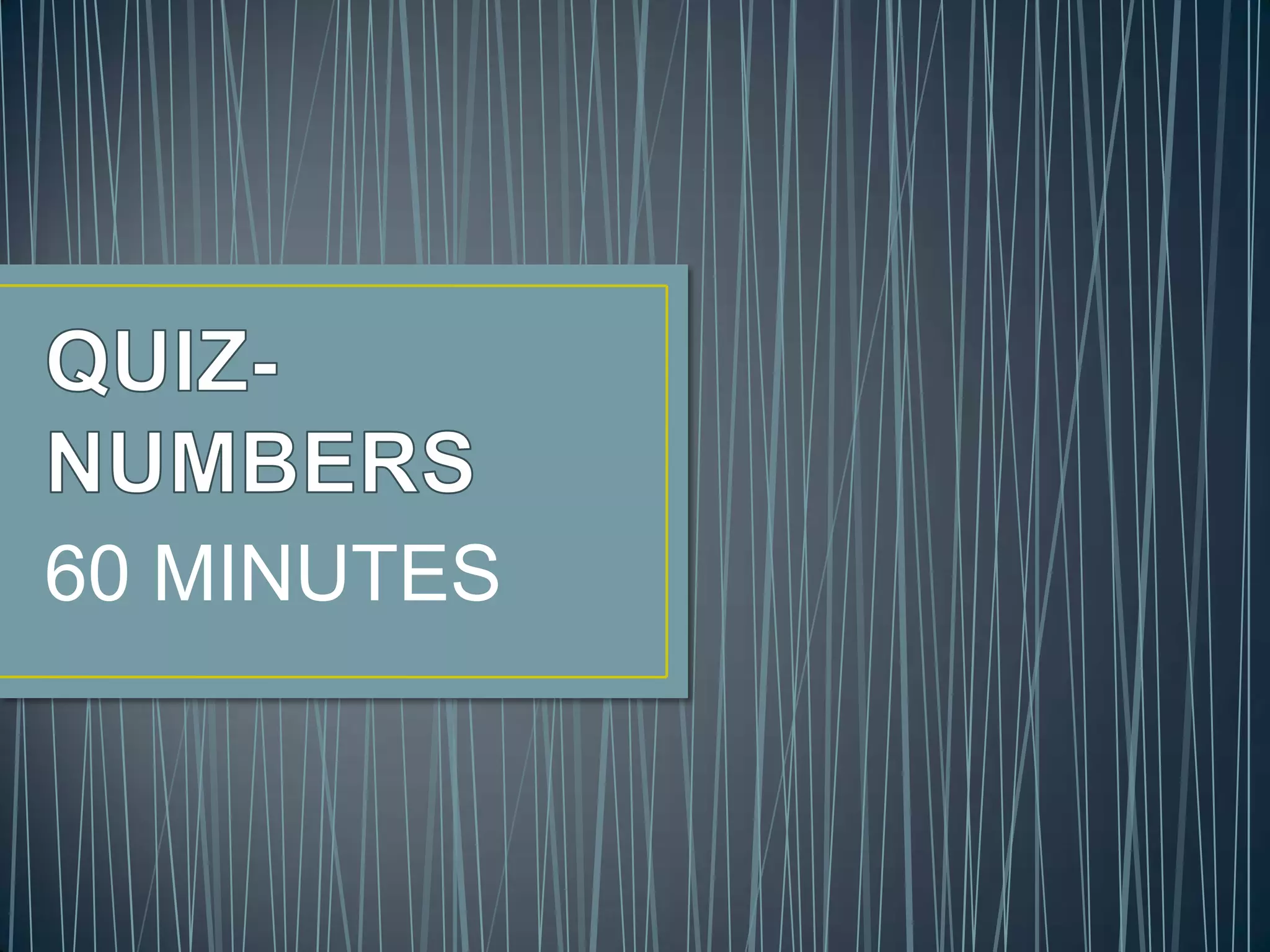 Quiz numbers | PPT