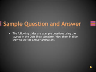 Quiz Show | PPT