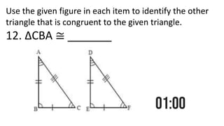 QUIZ-triangle congruence.pptx grade 8-Q3 | PPTX
