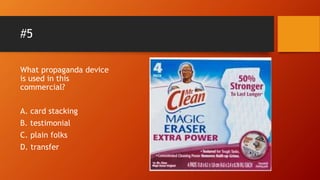 Card Stacking Commercials