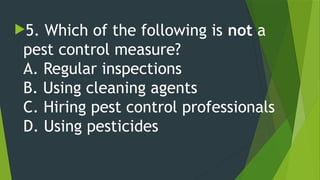 QUIZ #1.pptx house defects, pest control and personal protective ...