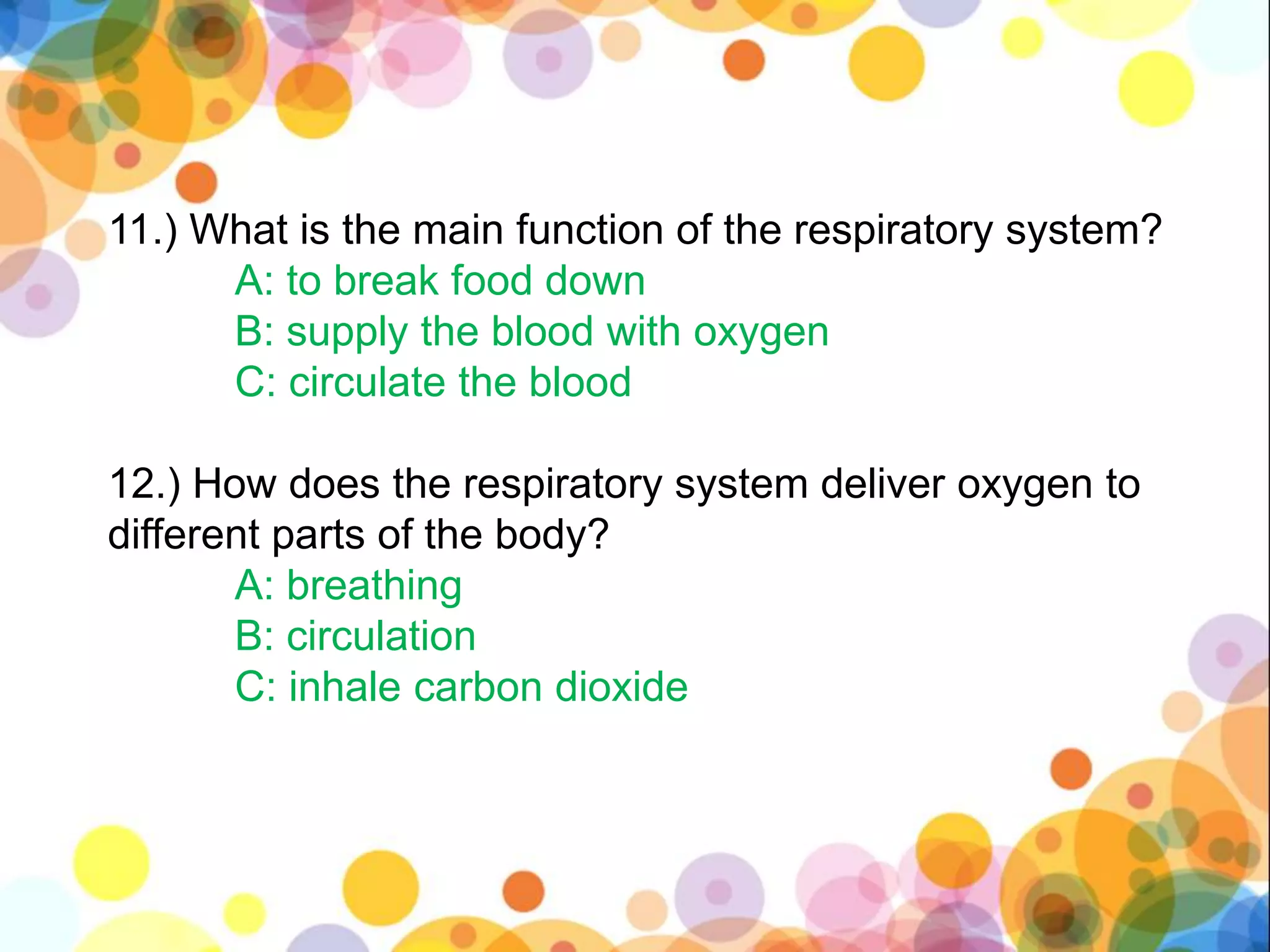 Quiz 1 activity 1 Respiratory System | PPTX