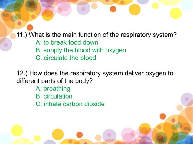 Quiz 1 activity 1 Respiratory System | PPT