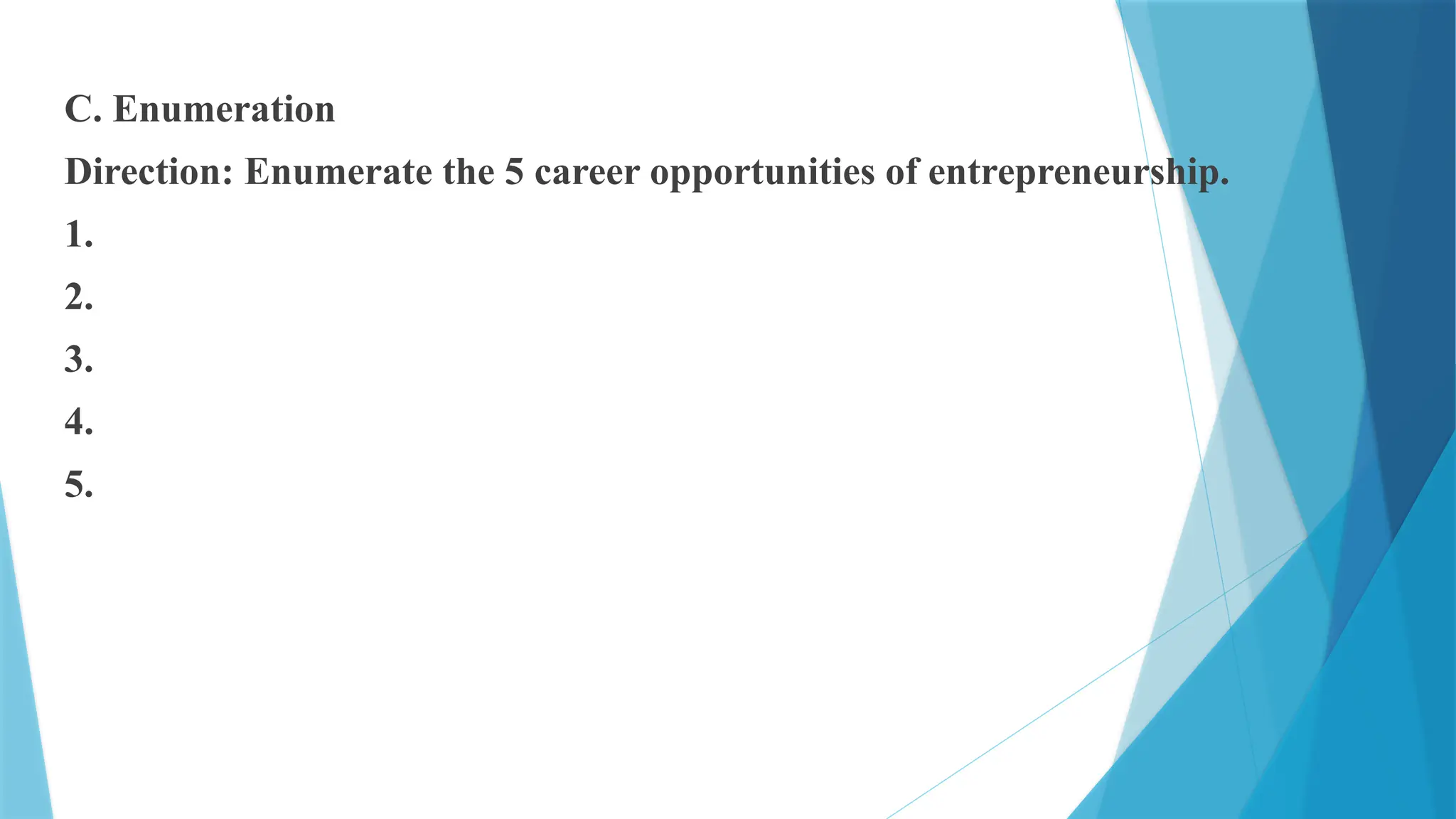 entrepreneurship -Summative Test (week1) | PPTX