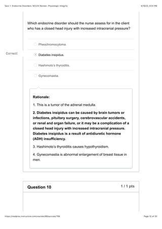 Quiz 1: Endocrine Disorders: NCLEX Review- Physiologic Integrity.pdf