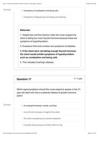 Quiz 1: Endocrine Disorders: NCLEX Review- Physiologic Integrity.pdf