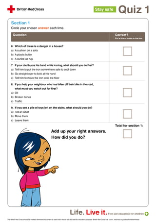 Quiz 1 first aid | PDF