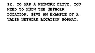 Quiz 1 Mapping Network Drive (Windows 10 Environment).pptx