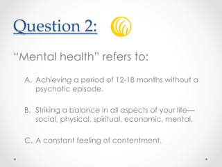 NAMI Florida: Mental Health Awareness Quiz | PDF