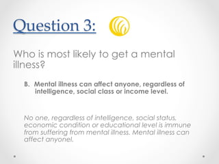 NAMI Florida: Mental Health Awareness Quiz | PDF