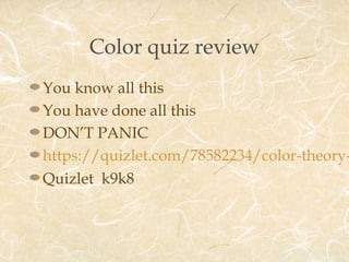 Quiz for color theory | PPT
