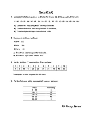Exam Questions on Basic Statistics | DOCX