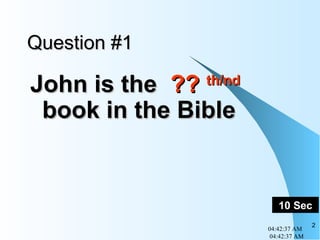 Bible Quiz on John - 3 Round (numbers) | PPT