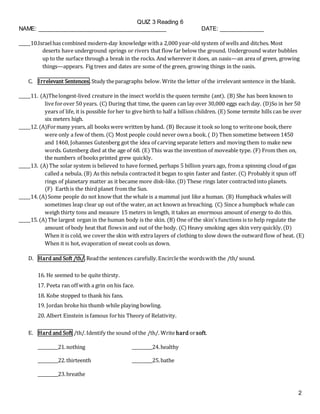 Quiz 3 reading 6 | PDF