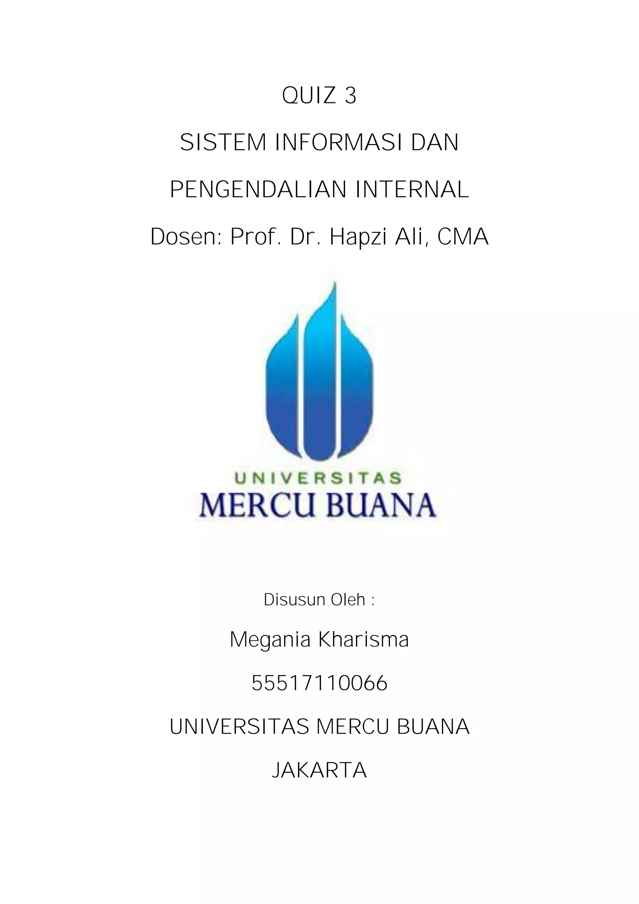 SI-PI, Megania Kharisma, Hapzi Ali, Isu Sosial dan Etika dalam Sistem Informasi, Universitas ...