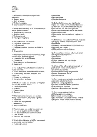Quiz for Oral Commununication in Context | PDF