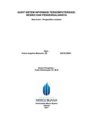 Quiz 7 audit sistem informasi terkomputerisasi | PDF