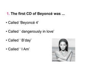Quiz about beyoncé | PPTX