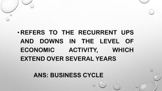 Quiz about business cycle | PPTX
