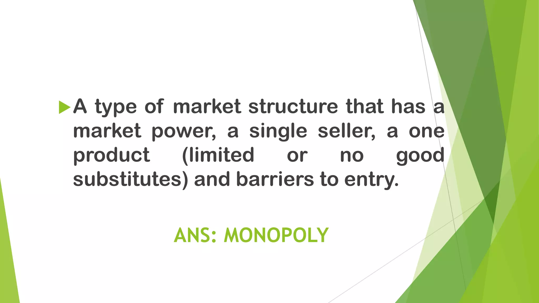 Quiz about market structure | PPTX