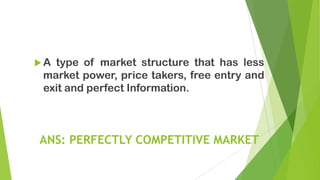 Quiz about market structure | PPTX