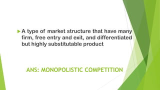 Quiz about market structure | PPTX